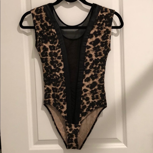 Poof! | Other | Sexy Cheetah Print Bodysuit With Mesh Center | Poshmark